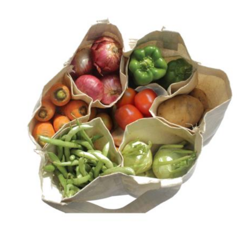 Multi-Pouch Cotton Grocery Eco Bag Natural Color – Pure Mitti