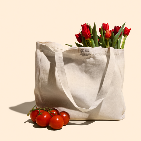 Multi-Pouch Cotton Grocery Eco Bag Natural Color – Pure Mitti